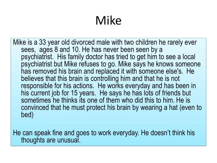 PPT - Mike PowerPoint Presentation, free download - ID:2203007