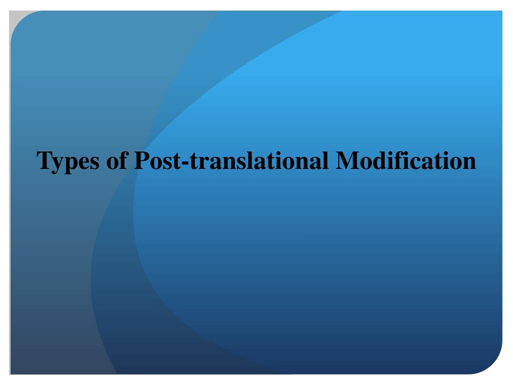 PPT - POST-TRANSLATIONAL PROCESS YILDIRIM BEYAZIT UNIVERSITY FACULTY OF ...