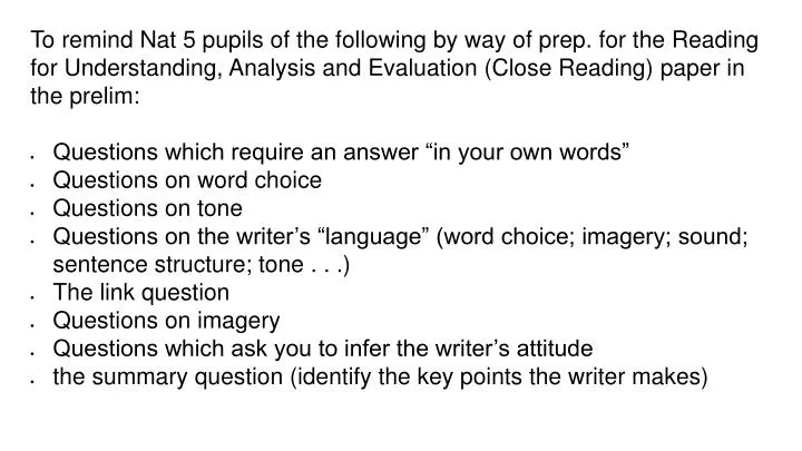 PPT - The 8 Mark Question – Example 1 - Prose PowerPoint Presentation ...