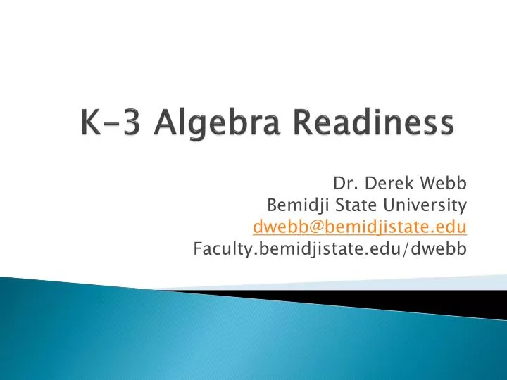 PPT - K-3 Algebra Readiness PowerPoint Presentation, free download - ID ...