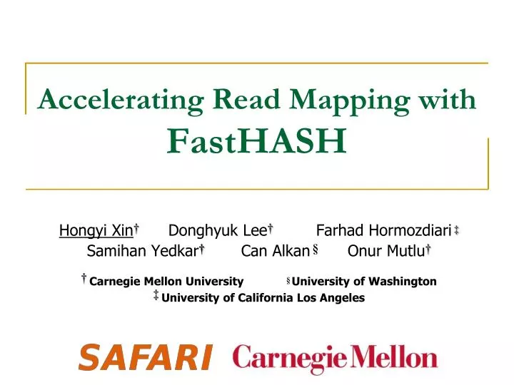 PPT - Accelerating Read Mapping with FastHASH PowerPoint Presentation, free download - ID:2203593