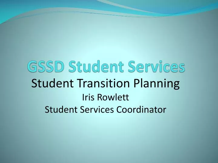 PPT - GSSD Student Services PowerPoint Presentation, free download - ID ...
