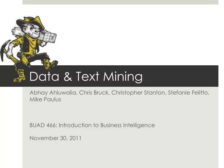 PPT - Data & Text Mining PowerPoint Presentation, free download - ID ...