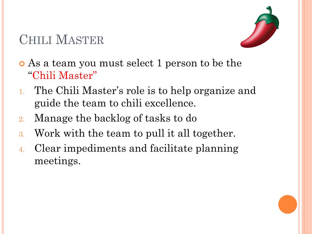 PPT - 1 st Annual It’s Chilly Out Scrum Team Chili Cook Off PowerPoint ...