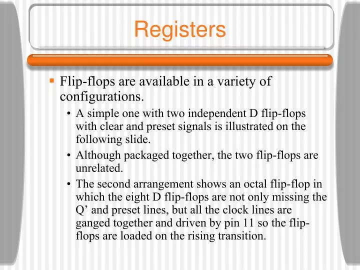 PPT - Registers PowerPoint Presentation, free download - ID:2204542