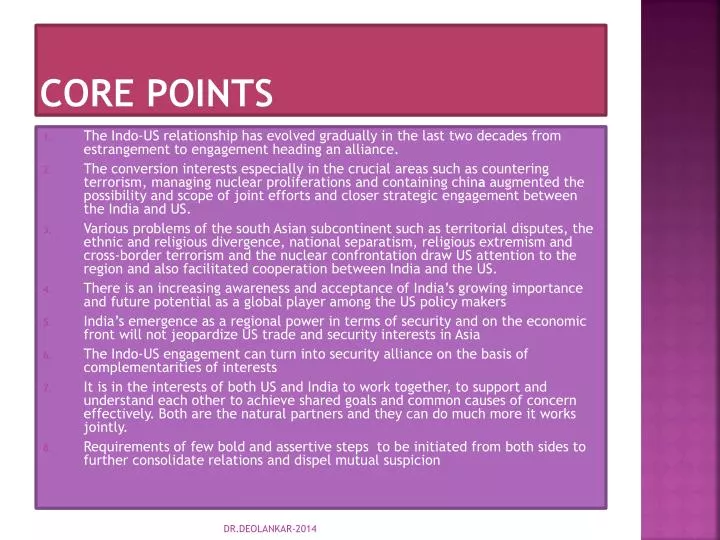 PPT - CORE POINTS PowerPoint Presentation, free download - ID:2204856