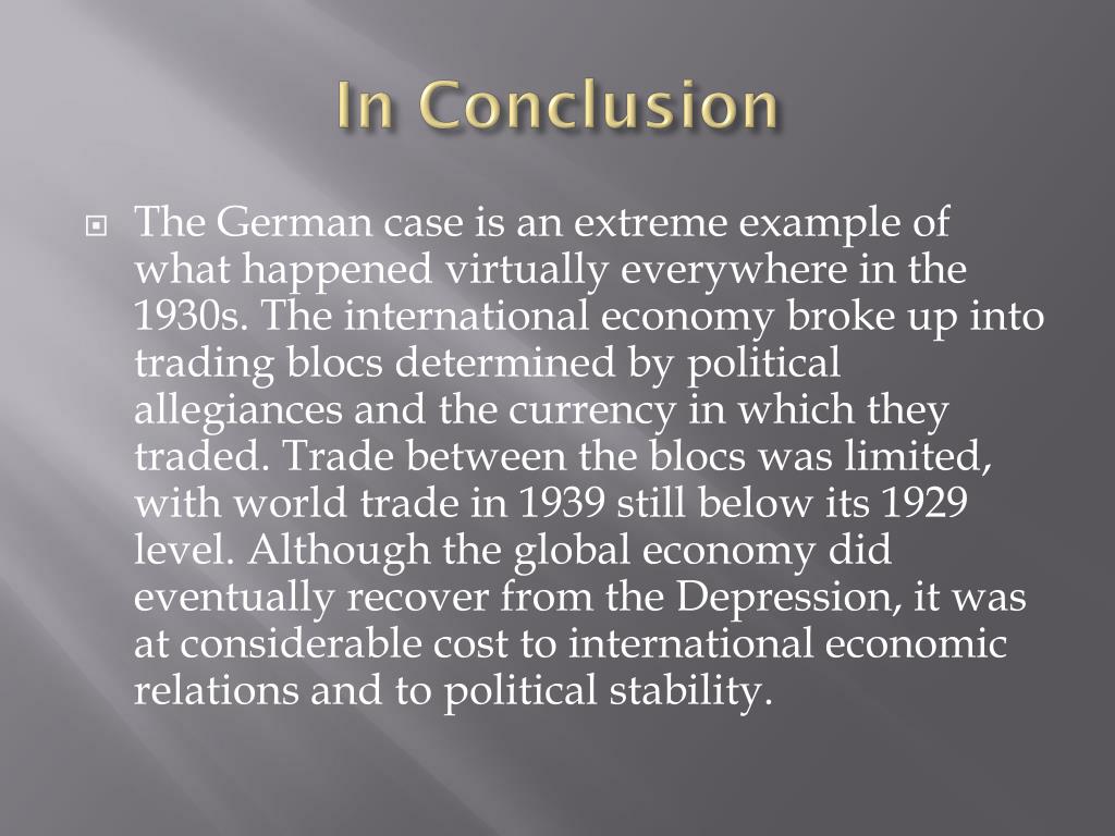 PPT - Aftermath of the great Depression in Germany PowerPoint ...