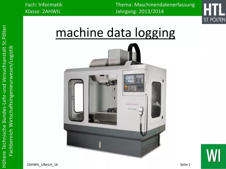 PPT - machine data logging PowerPoint Presentation, free download - ID ...