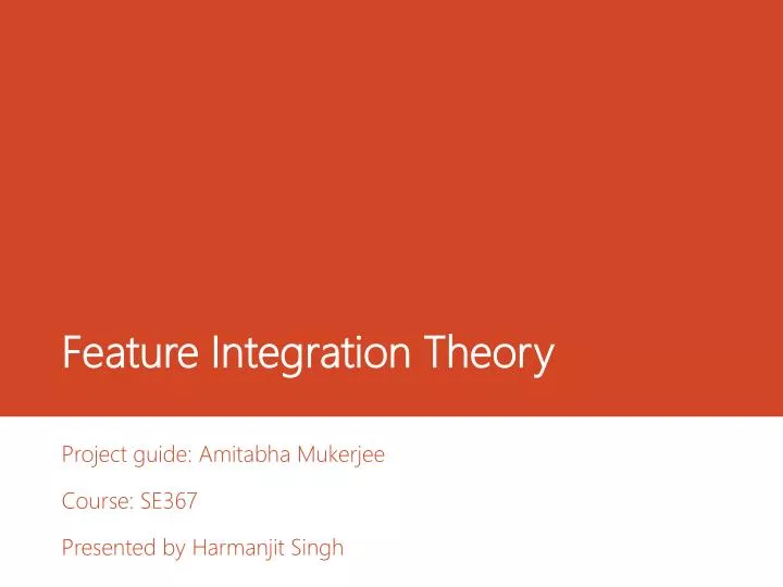 PPT - Feature Integration Theory PowerPoint Presentation, free download ...