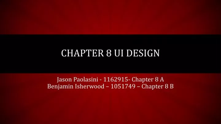 PPT - Chapter 8 UI design PowerPoint Presentation, free download - ID ...