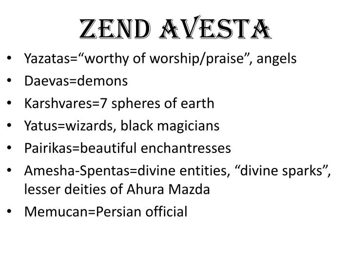 PPT - Zend Avesta PowerPoint Presentation, free download - ID:2208854