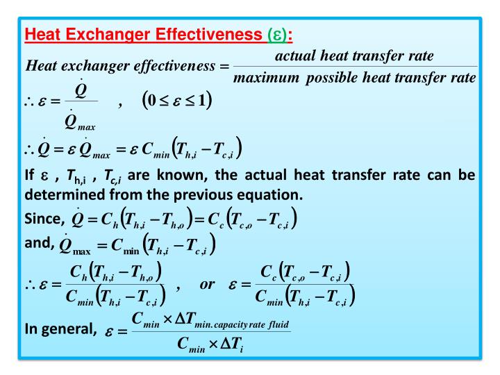 PPT - Chapter 3.2 : Heat Exchanger Analysis Using -NTU method ...