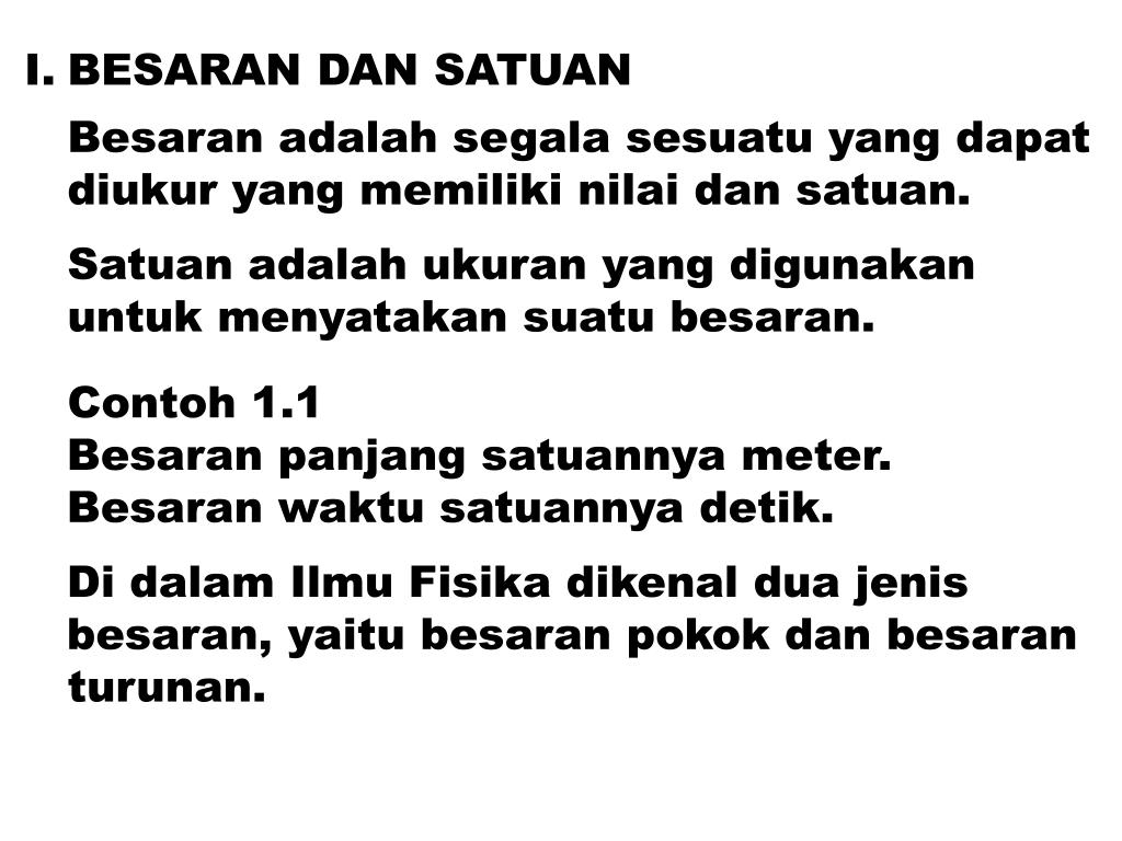 PPT - BESARAN DAN SATUAN VEKTOR GAYA KINEMATIKA DINAMIKA USAHA DAN ...