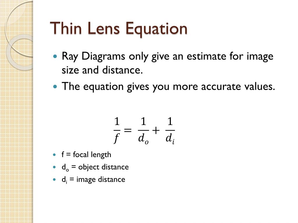 PPT - Pre-AP Physics Thin Lens Equation & Magnification PowerPoint ... PPT - Pre-AP Physics Thin Lens Equation & Magnification PowerPoint ...
