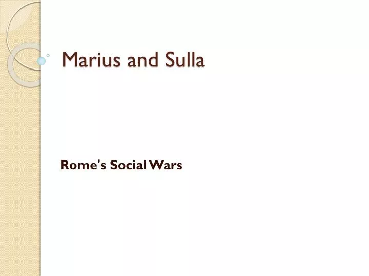 PPT - Marius and Sulla PowerPoint Presentation, free download - ID:2211402