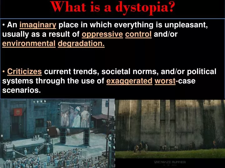 PPT - What is a dystopia? PowerPoint Presentation, free download - ID ...