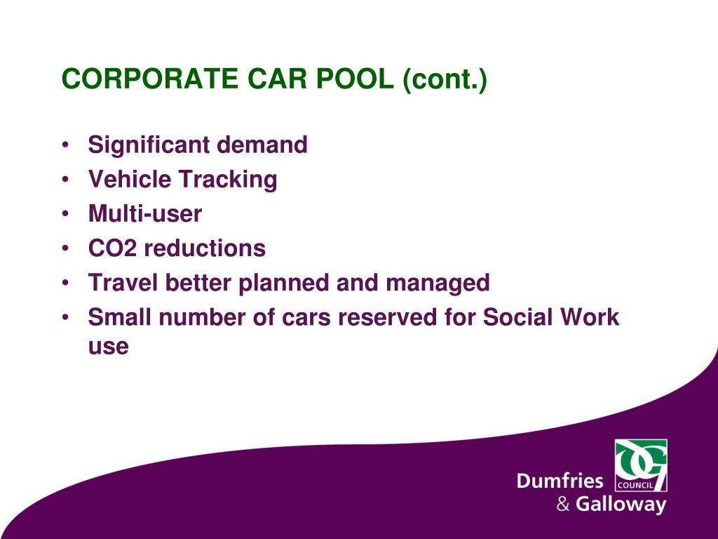 PPT - CAR CLUBS, POOL CARS & THE GREY FLEET Dumfries & Galloway Council ...