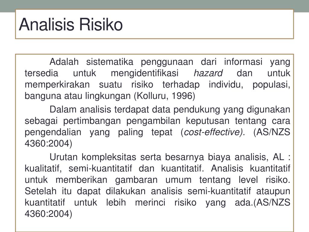 PPT - LINGKUNGAN FISIK DAN ANALISIS RESIKO PowerPoint Presentation ...