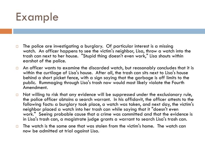 PPT - The exclusionary rule PowerPoint Presentation - ID:2212483