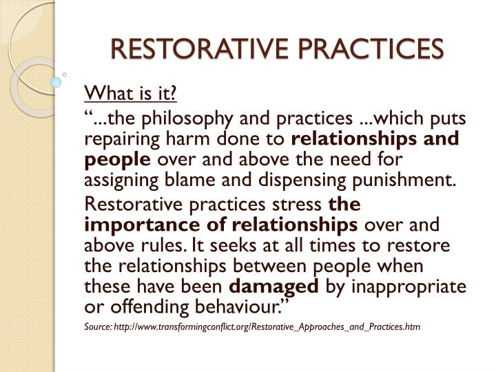 PPT - RESTORATIVE PRACTICES PowerPoint Presentation - ID:2212562