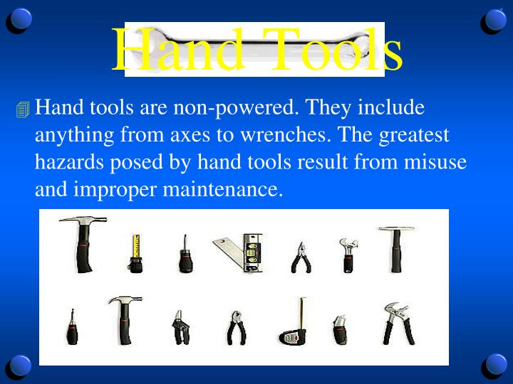 PPT - Hand and Power Tool Safety PowerPoint Presentation - ID:2212759