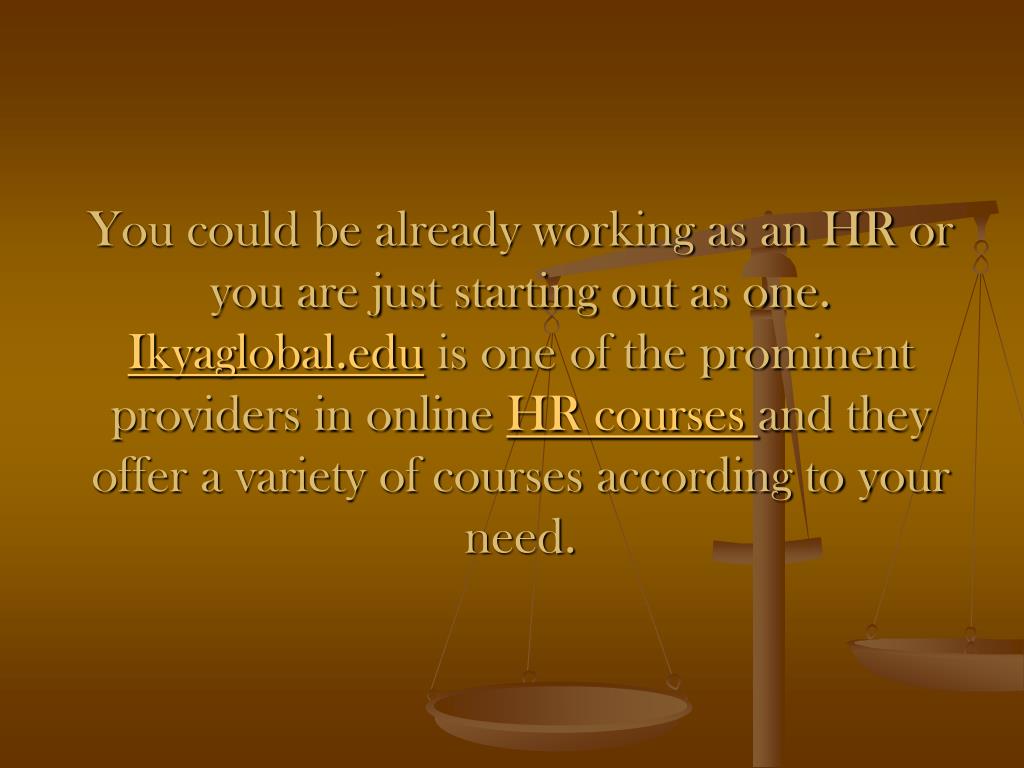 PPT - HR Training Institute Hyderabad - Ikyaglobaledu PowerPoint ...