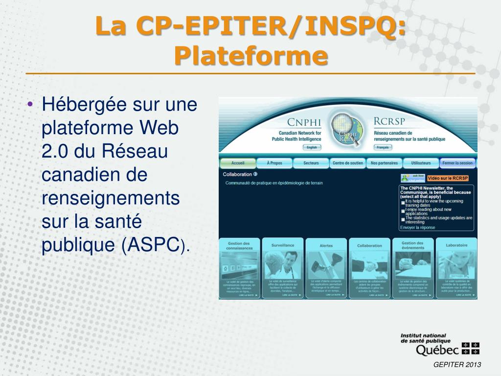 PPT - La communauté de pratique en épidémiologie de terrain de l’INSPQ ...