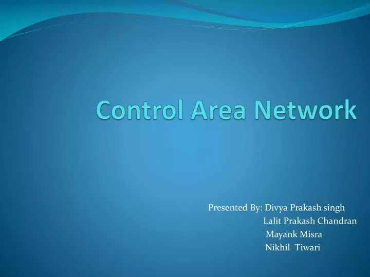 PPT - Control Area Network PowerPoint Presentation, free download - ID ...