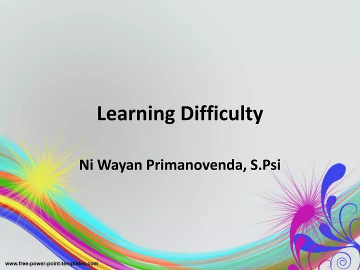 PPT - Learning Difficulty PowerPoint Presentation, free download - ID ...