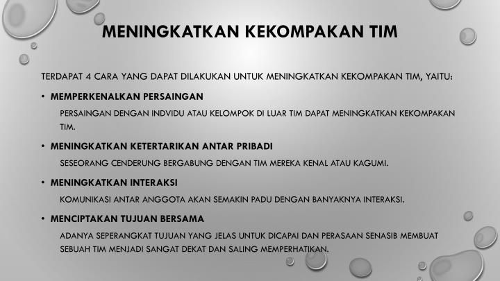 PPT - TEAM DAN KERJASAMA PowerPoint Presentation - ID:2214614