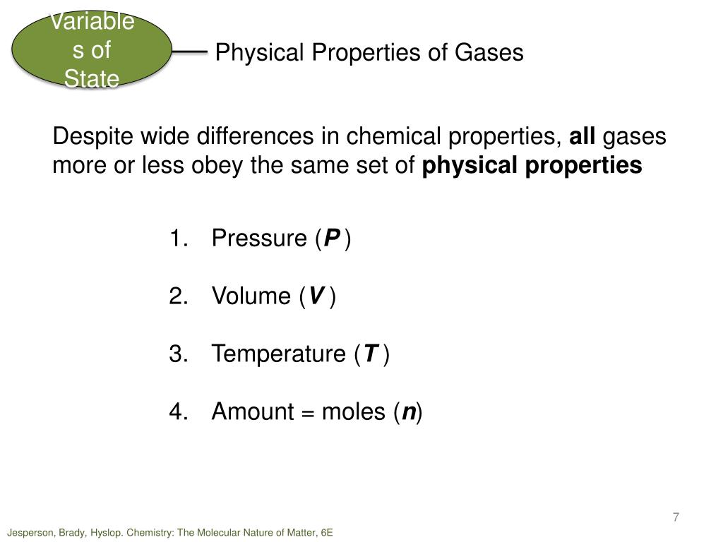 PPT - Properties of Gases CHAPTER 11 Chemistry: The Molecular Nature of ...