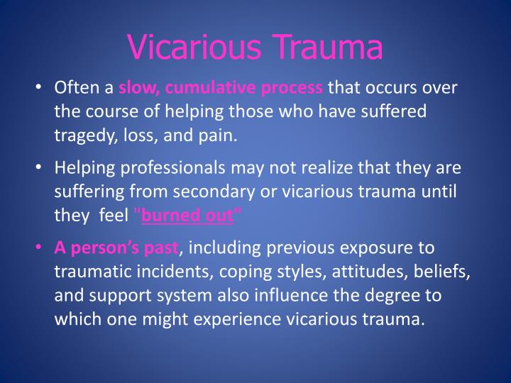 PPT - Vicarious Trauma ( Burn Out ) & Boundary Setting PowerPoint ...