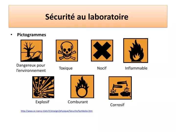PPT - Sécurité au laboratoire PowerPoint Presentation - ID:2215780