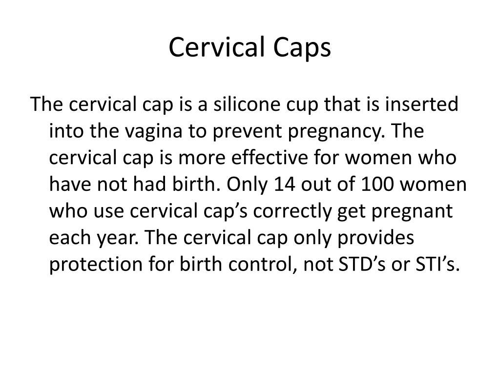 PPT - Birth Control & Disease Prevention: Condoms, Cervical Caps and ...