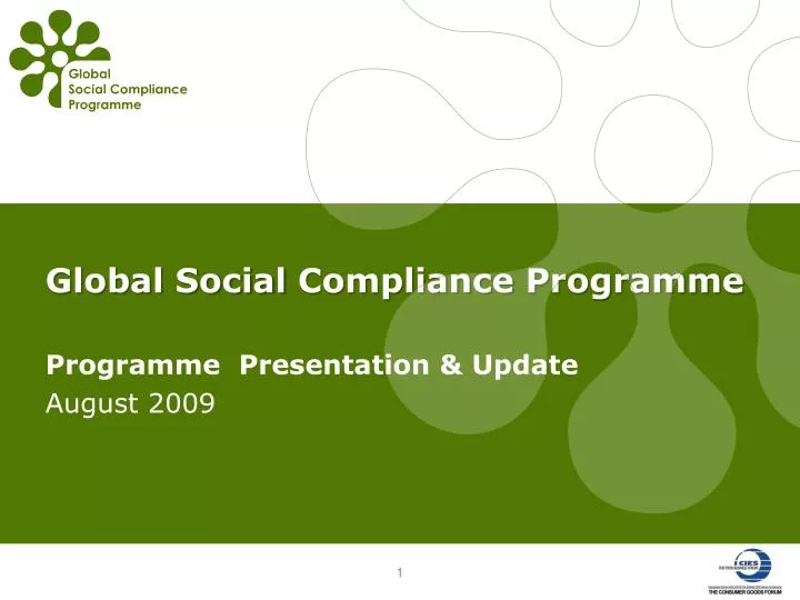 PPT - Global Social Compliance Programme PowerPoint Presentation, free ...
