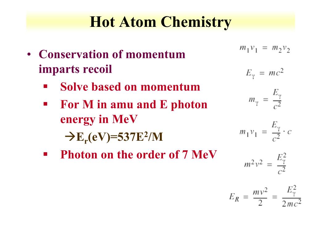 PPT - Radiation Reactions: Dosimetry and Hot Atom Chemistry PowerPoint ...
