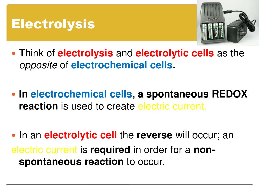 PPT - Electrolysis – The Final Topic of Chemistry 30 PowerPoint ...
