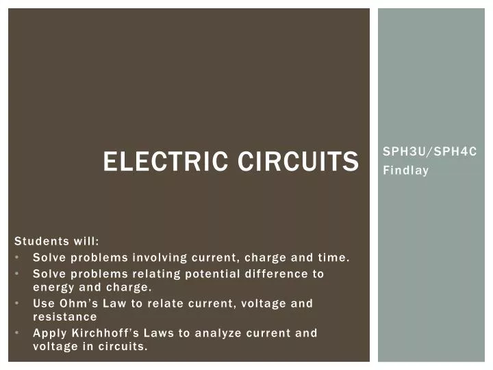 PPT - Electric Circuits PowerPoint Presentation, free download - ID:2216238