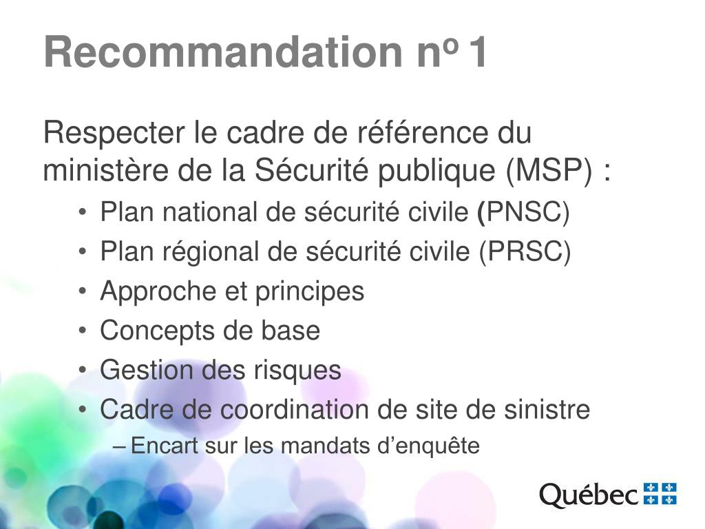 PPT - Projet de Plan ministériel en sécurité civile (PMSC) PowerPoint ...