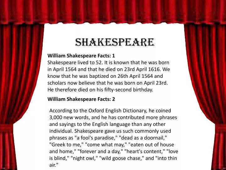 PPT - Shakespeare PowerPoint Presentation, free download - ID:2216664