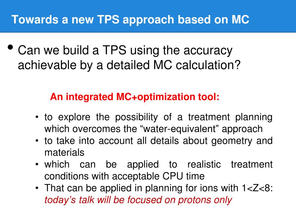 PPT - A Monte Carlo-based treatment planning tool for proton therapy ...