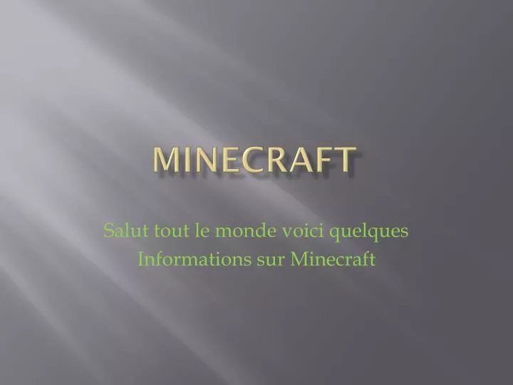PPT - Minecraft PowerPoint Presentation, free download - ID:2216940