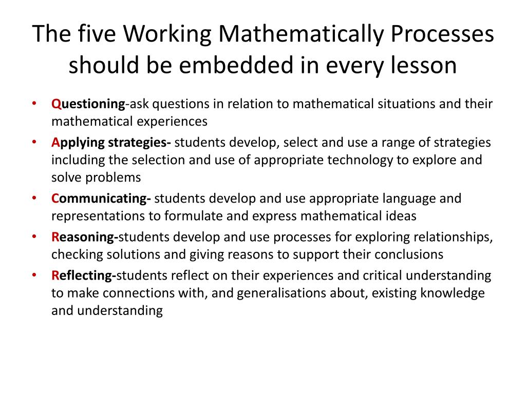 PPT Working Mathematically PowerPoint Presentation Free Download