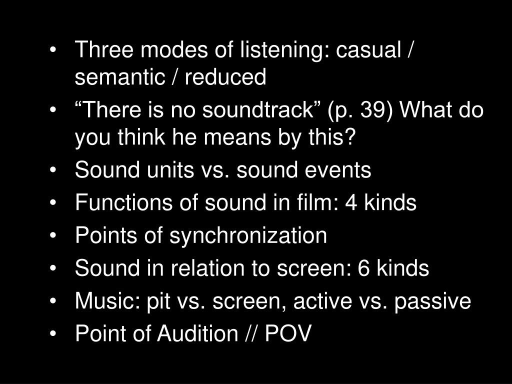 PPT - FILM SOUND PowerPoint Presentation, free download - ID:2217283