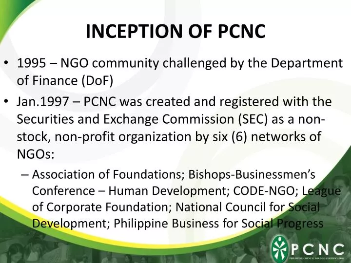 PPT - INCEPTION OF PCNC PowerPoint Presentation, free download - ID:2217883