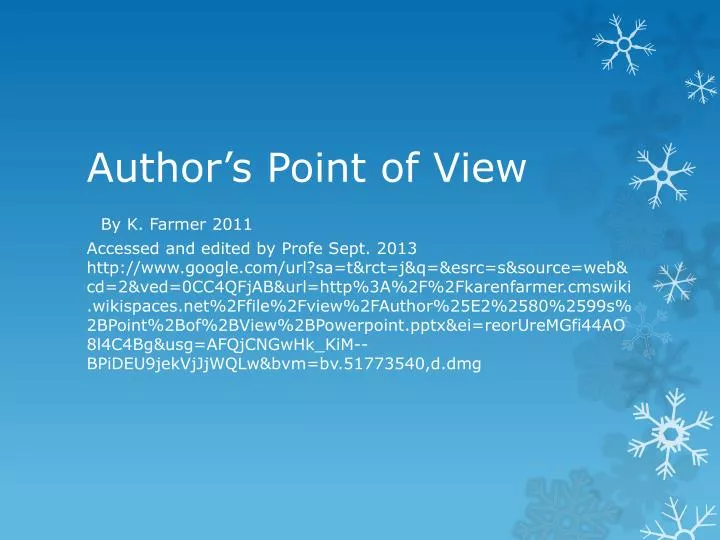PPT - Point of View PowerPoint Presentation, free download - ID:2218210