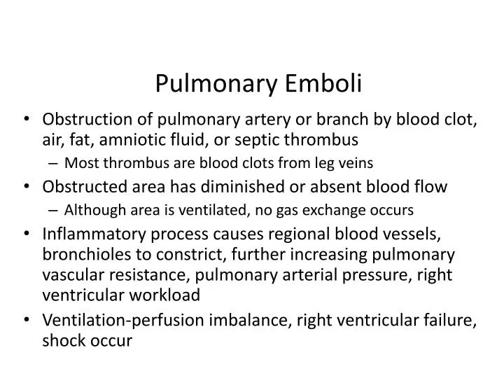 PPT - Pulmonary Emboli PowerPoint Presentation, free download - ID:2218212