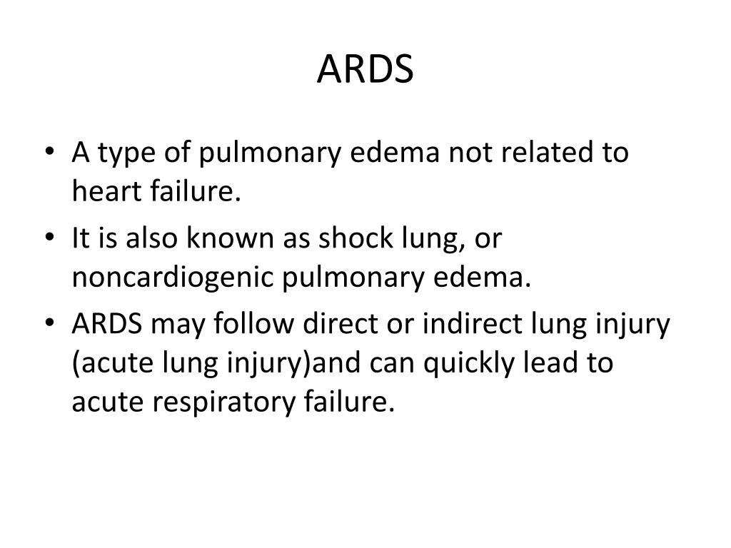 PPT - Acute Respiratory Distress Syndrome(ARDS) PowerPoint Presentation ...