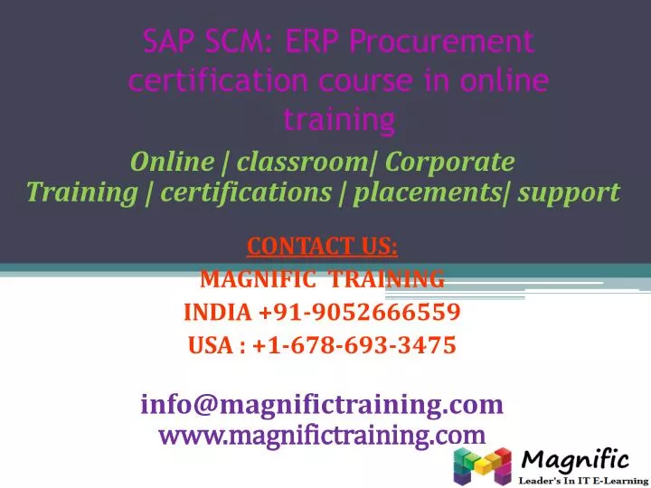 PPT - SAP SCM ERP Procurement certification course in online train ...