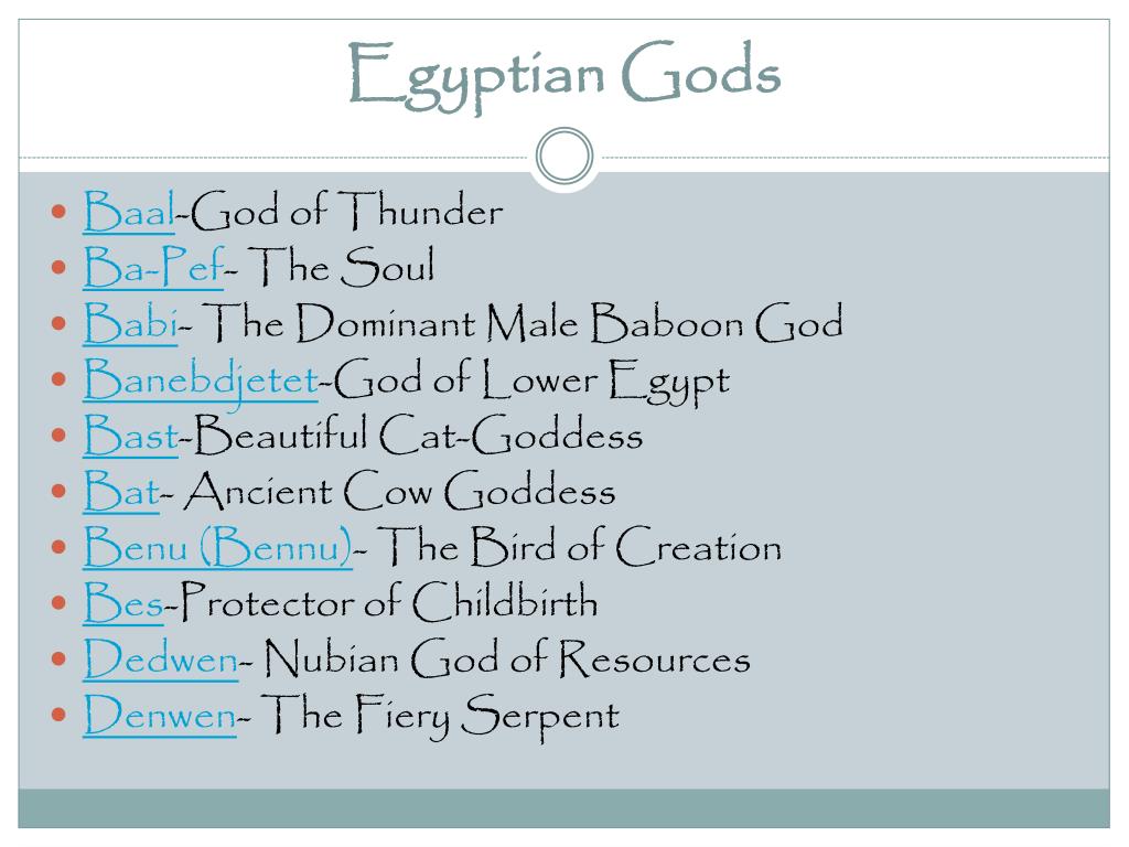PPT - Egyptian Gods and Afterlife PowerPoint Presentation, free ...